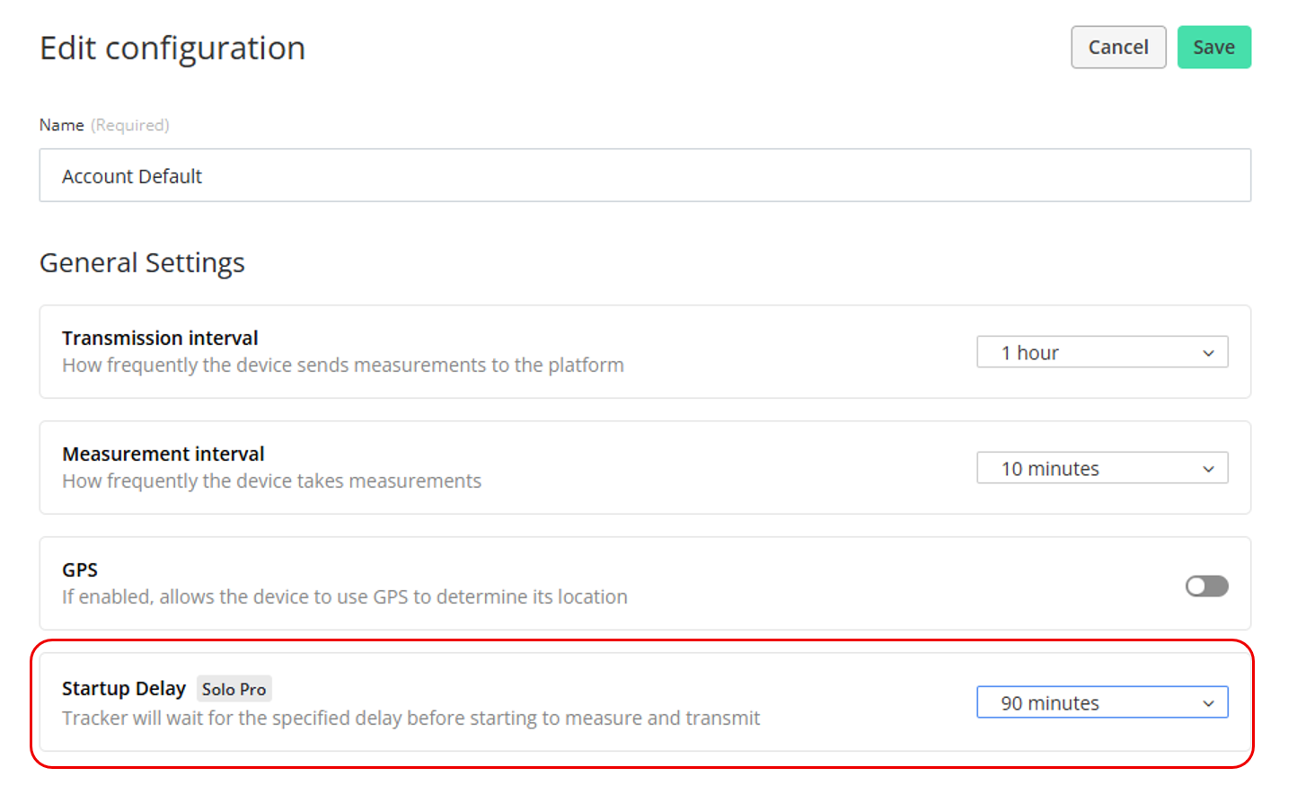 Tracker Configuration